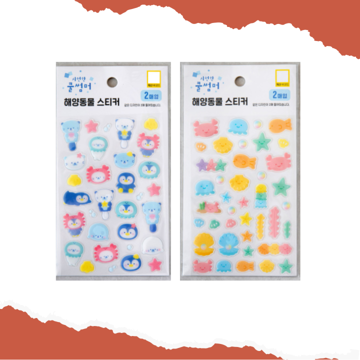 DAISO KOREA - Cool Summer Marine Animal Penguin Sticker | Lazada PH