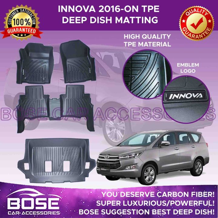 TPE / 5D / Carbon Fiber Car Deep Dish Matting for Toyota Innova V G J E ...