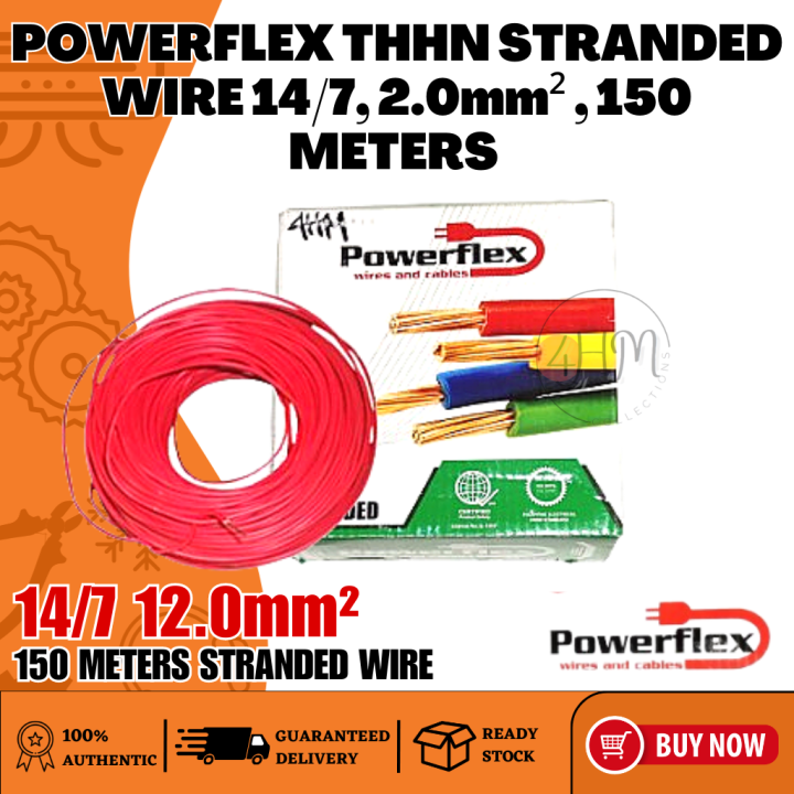 4HMC ORIGINAL POWERFLEX THHN Stranded Wire 14/7, 2.0mm² , 150 meters ...