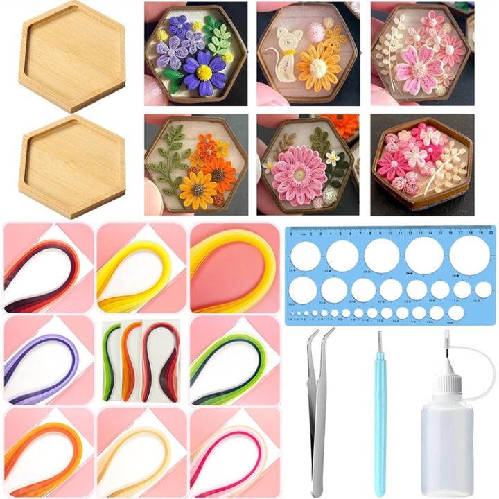 New Paper-Quilling Kit with 3MM Quilling Papers 28 Colors 700 Strips 6 ...