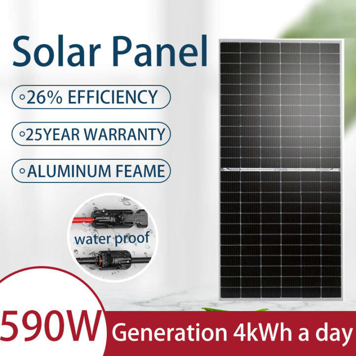 【DUAL GLASS】 590W Dual Glass Solar Panel Monocrystal Silicon 【Wholesale ...
