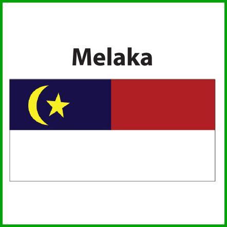 Melaka Flag 2x4ft, Bendera Melaka 2x4ft, Polyester | Lazada