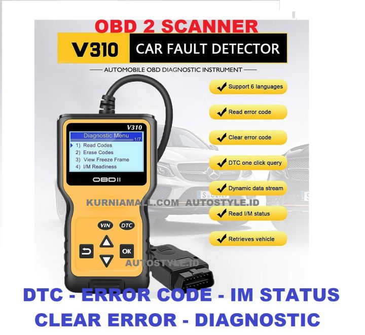 OBD2 scanner car diagnostic scan V310 OBD 2 code reader scanner ecu ...