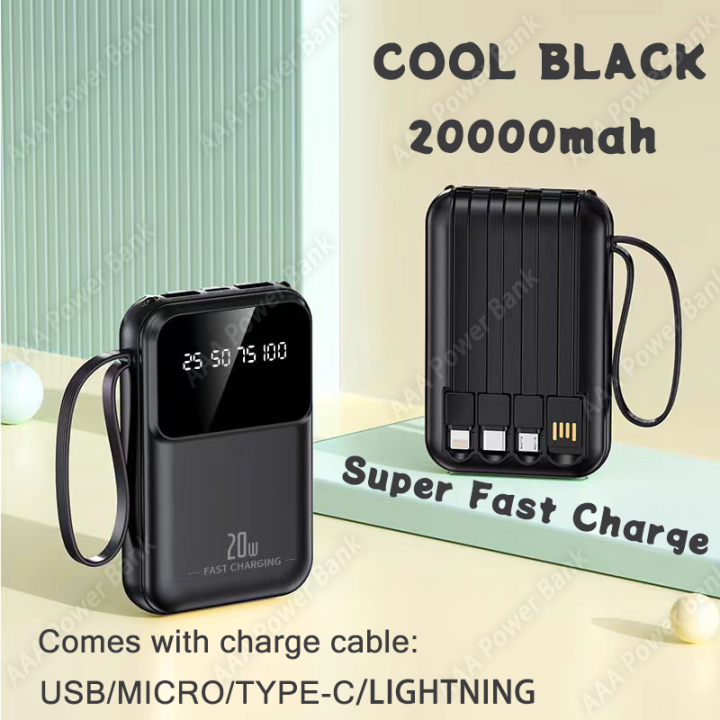 Power bank 20000mah super fast charging powerbank portable charging ...
