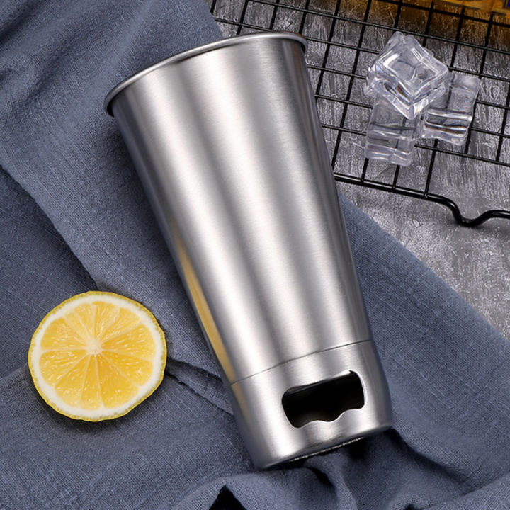 Cốc cà phê với cái mở nắp chai 500ml 304 thép không gỉ cốc bia du lịch đồ uống lạnh chai nước ...
