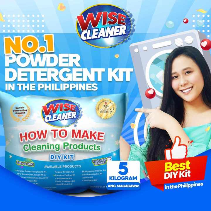 PREMIUM POWDER DETERGENT KIT 5KG- WISE CLEANER | Lazada PH