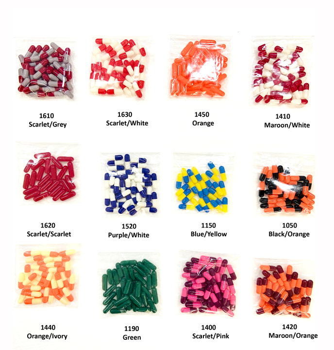 Colorful Size 0 Gelatin Capsules for Customized Medicine Packaging ...