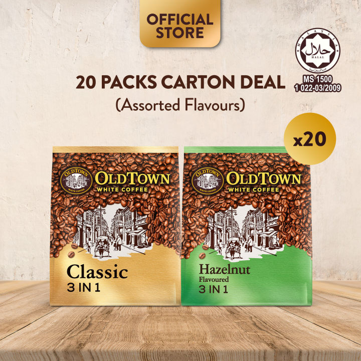 (Carton Deal 20 Packs) OLDTOWN Instant Premix White Coffee, 15 Sticks ...