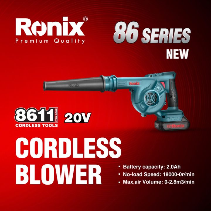 Ronix 8611 Cordless blower DC 20V 2.0Ah 86 SERIES | Lazada PH