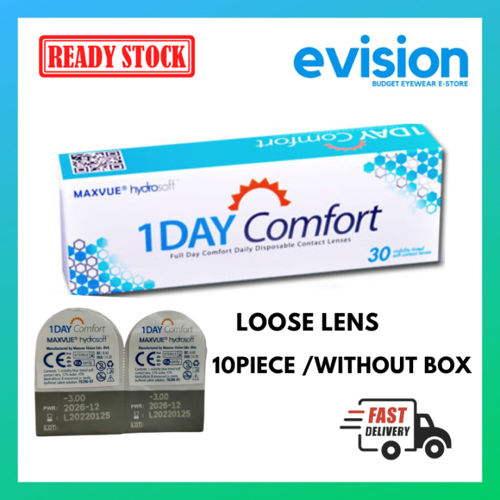 Maxvue Hydrosoft Daily 1 Day Comfort Clear Lens / 10Piece / Without Box | Lazada