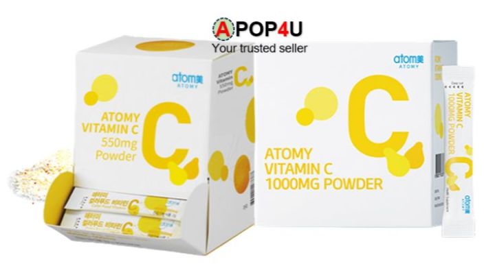 [HALAL] Atomy Color Food Vitamin C (550mg / 1000mg) - 1 box (2g x 90 ...