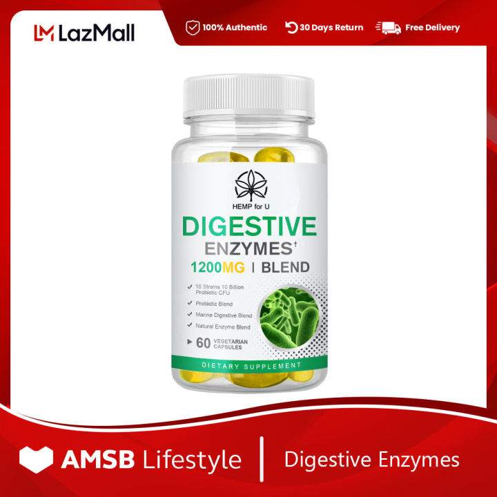 Digestive Enzymes Plus Prebiotic and Probiotic Supplements Vegan ...