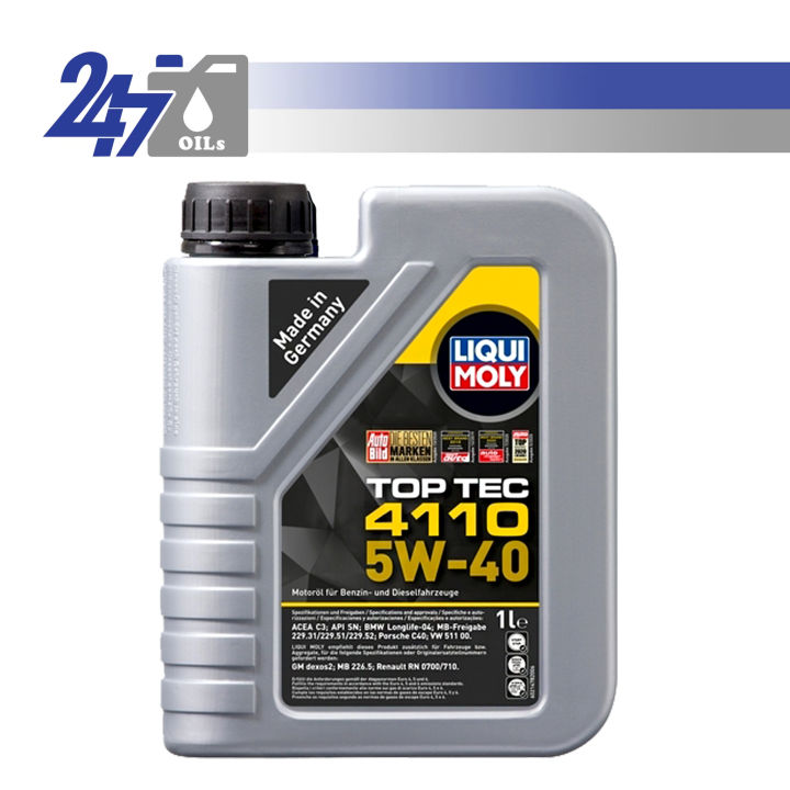 LIQUI MOLY น้ำมันเครื่องสังเคราะห์แท้ TOP TEC 4110 5W-40 ขนาด 1 ลิตร ...