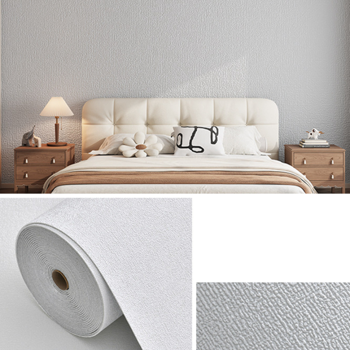 Wall Sticker,3D Wallpaper, Wall-Mounted, Woven Fabric Pattern, Linen ...