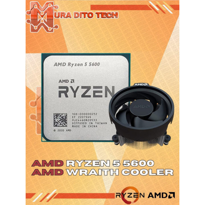 AMD Ryzen ™ 5 5600 Processor w/ AMD Wraith Stealth Cooler / Tray Type ...