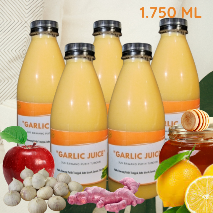 GARLIC JUICE Paket 5 Botol Jus Bawang Putih Tunggal Lanang Madu Jahe ...