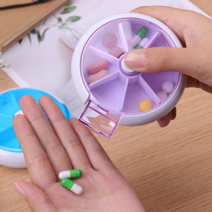 ️【Fast delivery】1PC Weekly Rotating Pill Box Travel Pill Case Splitter ...