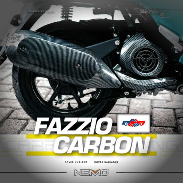 paket cover knalpot dan cover radiator FAZZIO 125 isi 2 item nemo ...