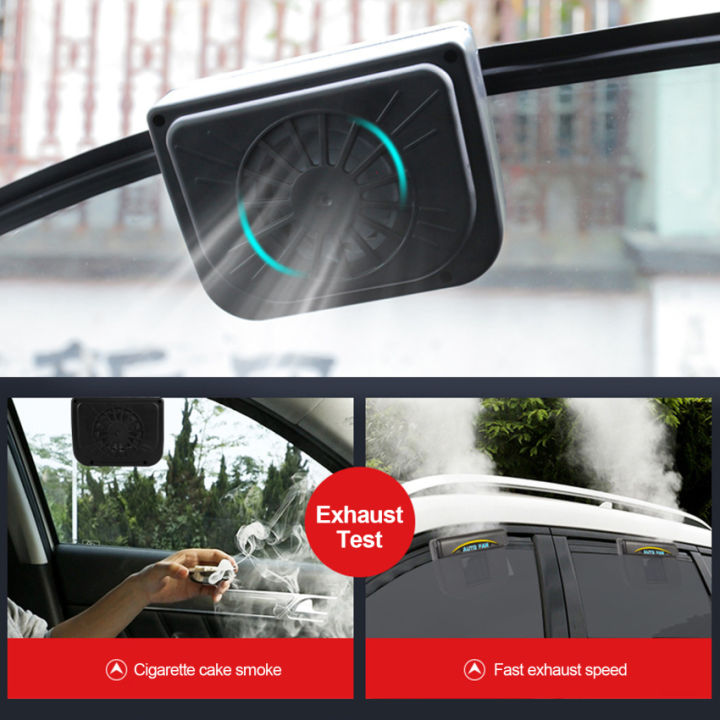 Auto Fan Solar Sun Power Car Window Vent Cooler Exhaust Heat Auto Fan ...