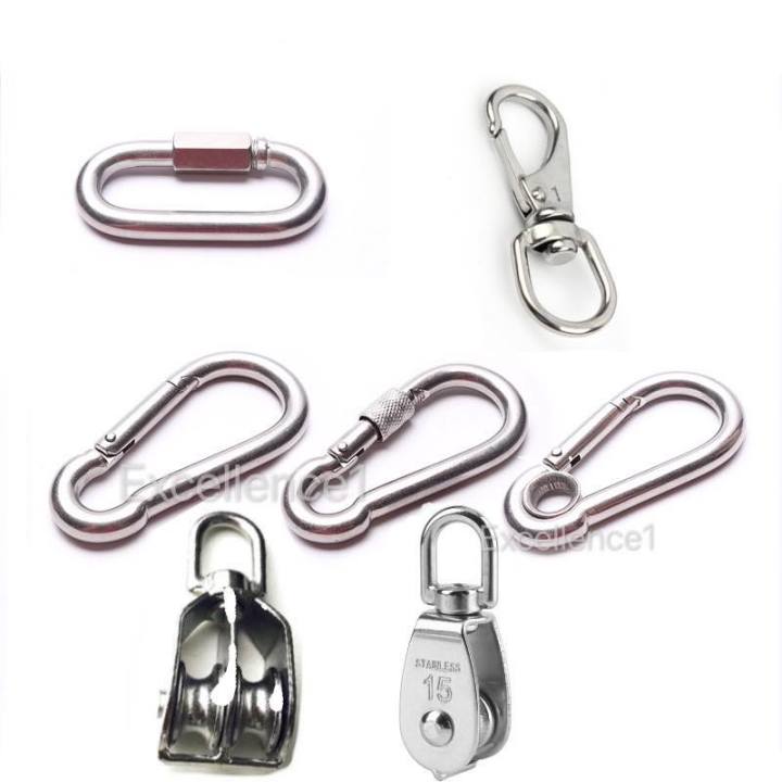 304 Stainless Quick Link Oval Carabiner Carabiner Hooks with Eyelet ...