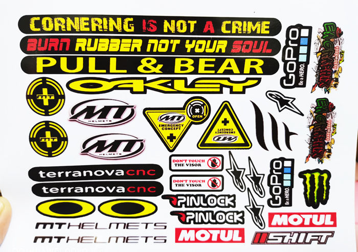 HELMET VISOR LENS STICKER DECALS ( MT HELMET) HIGH QUALITY LAMINATED ...