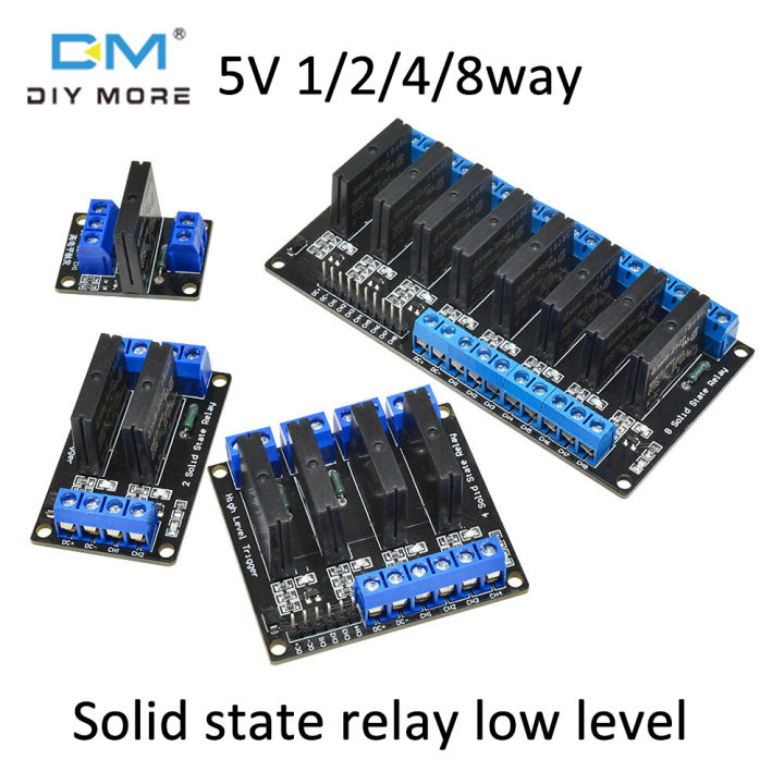 diymore Relay Module Solid State High Level 5V 12V 24V DC 1 2 4 8 Channel SSR Solid State Relay ...