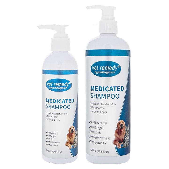 Vet Remedy Medicated Shampoo for Dogs and Cats (prevents itch, wound ...