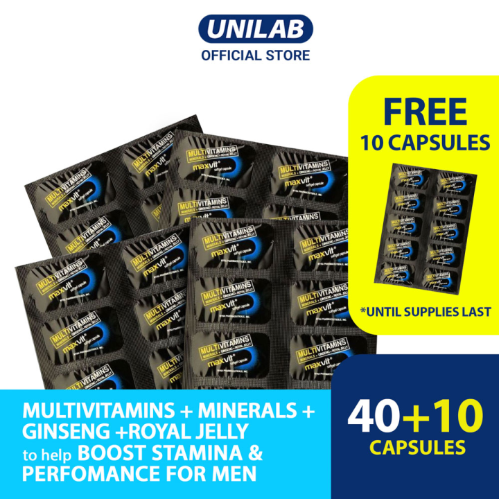 Unilab Maxvit Multivitamins 40s + 10 FREE Capsules | Lazada PH