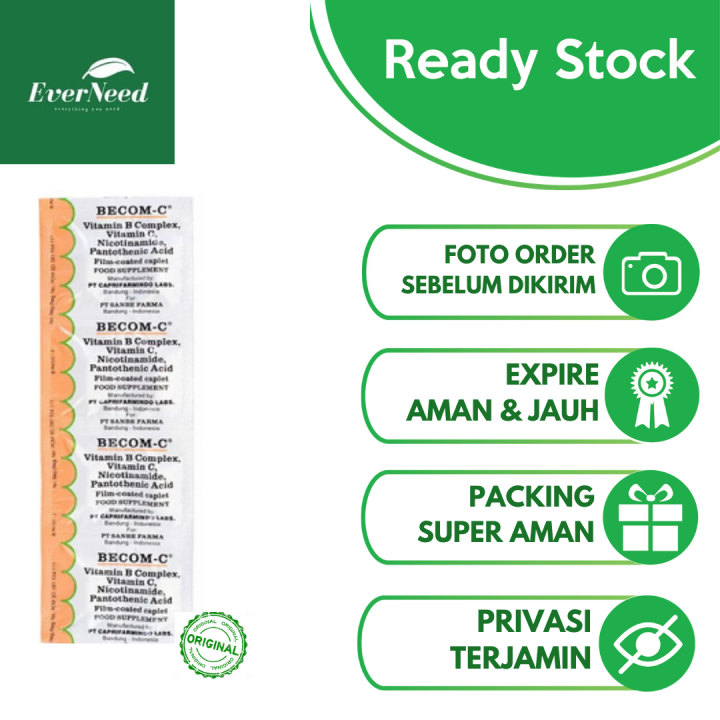 BECOM C Per Strip 10 Tablet multivitamin | Lazada Indonesia
