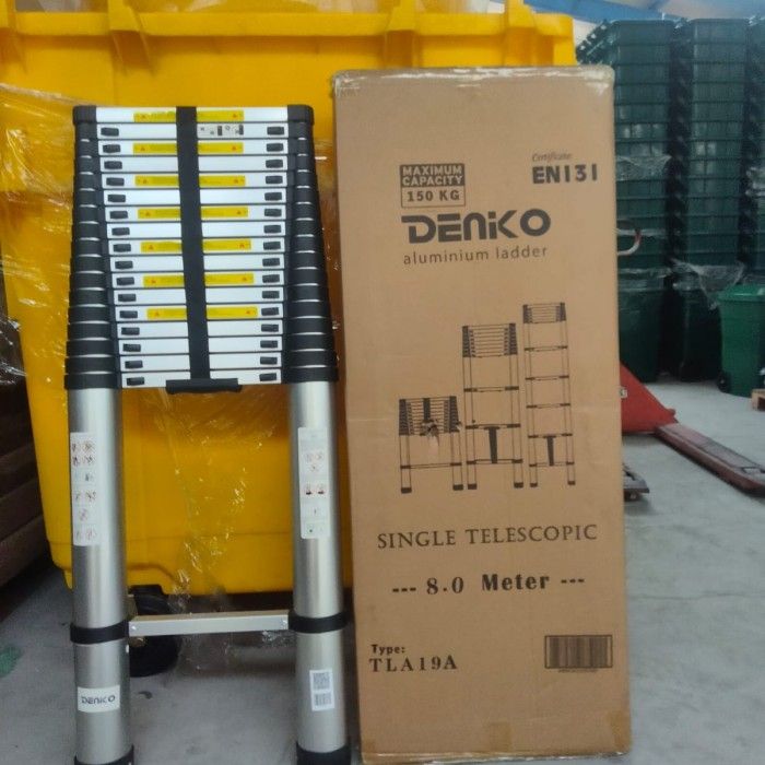 tangga single teleskopik 8 meter denko | Lazada Indonesia