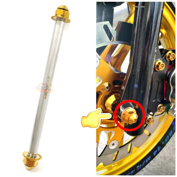 Stainless Steel Motorcycle Front Axle Shaft by HENG for HONDA CLICK ...