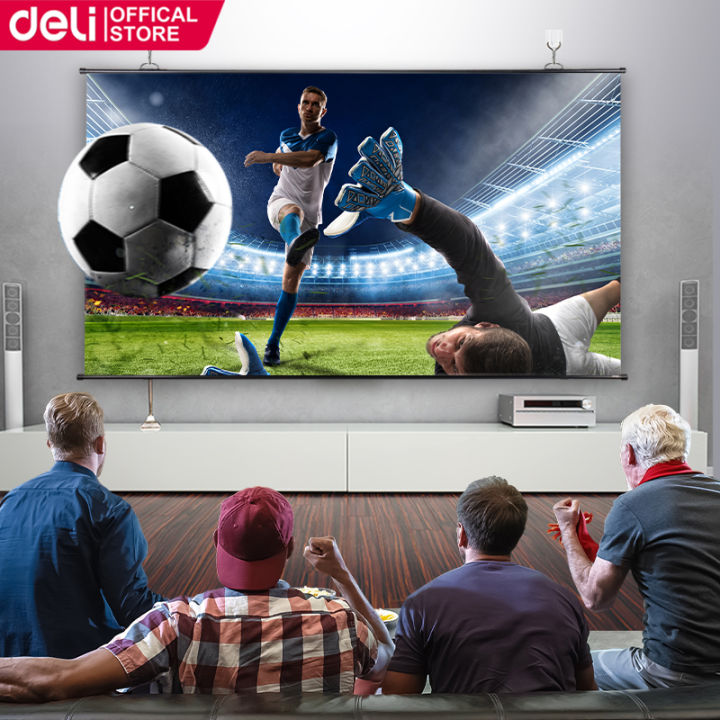 Deli 16:9 84 inches Projector Screen Wall Mounted Screen for Projector ...