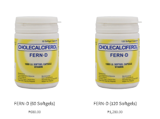 i-FERN FERN-D CHOLECALCIFEROL 1000 I.U. Softgel CapsuleS | Lazada PH