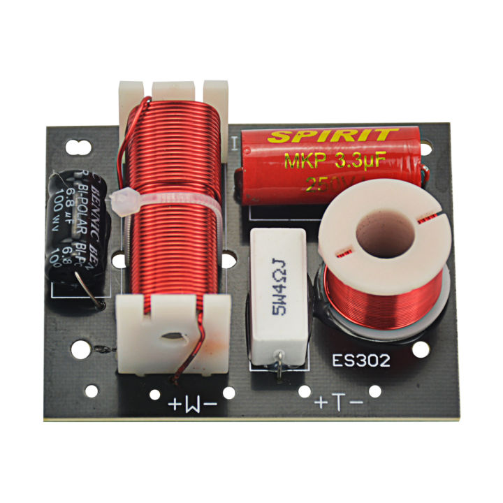 2 Ways 80W Audio Speaker crossover Treble+Bass Frequency Divider ...