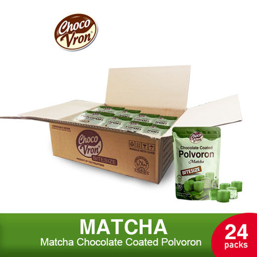 ChocoVron Bitesize Matcha Green Tea Chocolate Coated Polvoron Set of 24 ...
