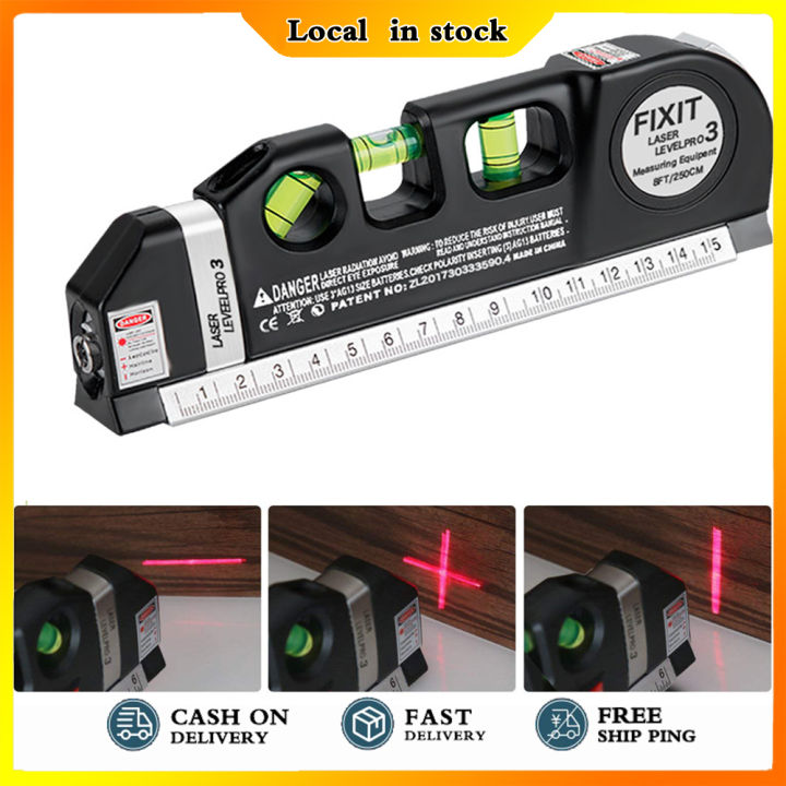 Multipurpose Laser Level laser measure Line 8ft+ Measurement Tape Ruler Adjusted | Lazada