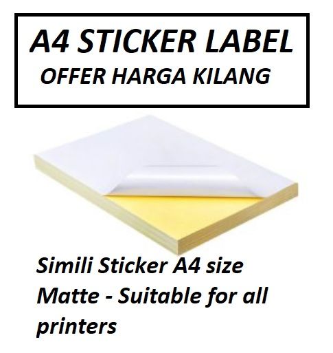 A4 WHITE LABEL STICKER, A3 WHITE LABEL STICKER, A4 WHITE SIMILI STICKER ...