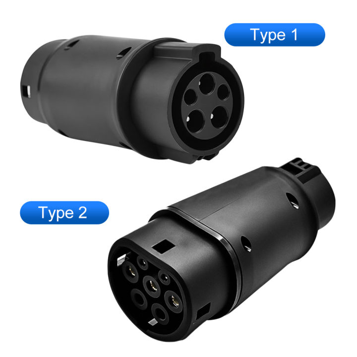 อะแดปเตอร์ที่ชาร์จอีวี32A SAE J1772 1ถึง Tesla IEC 62196 Type 2เครื่อง ...
