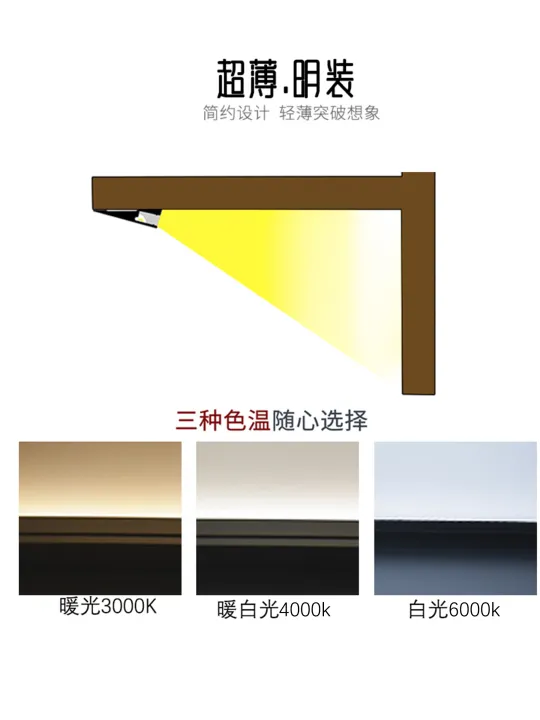 3C certified ultra-thin LED non slotted laminated board induction strip ...