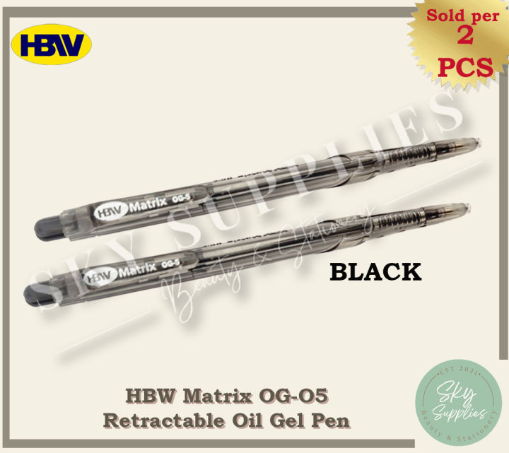 2pcs HBW Matrix Oil Gel Pen OG-5 RETRACTABLE | Lazada PH