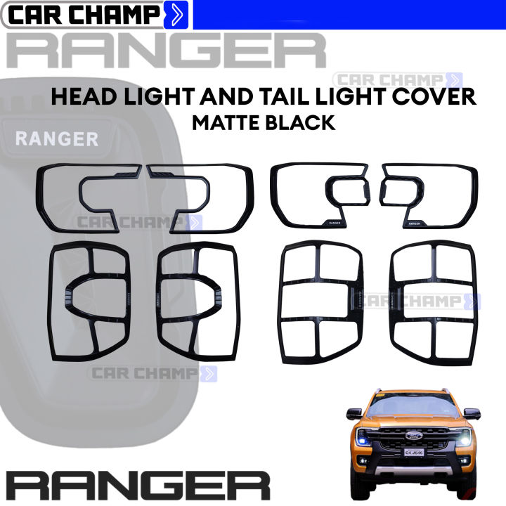 Ford Next-Gen Ranger 2023 to 2025 Headlight and Taillight Cover Matte ...
