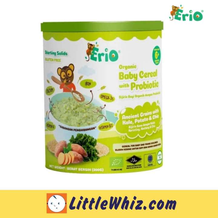 Erio: Organic Baby Cereal With Probiotic - Ancient Grains With Kale ...