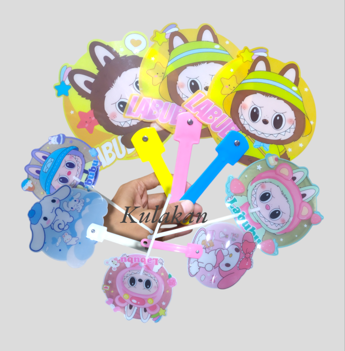 Kipas Tangan Karakter Viral Labubu Kipas model Bulat mini | Lazada ...