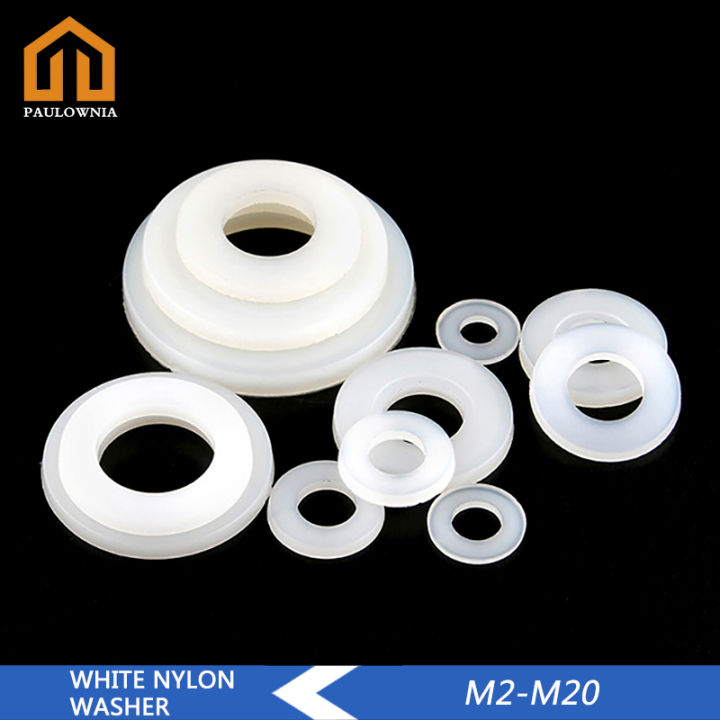 Hard Plastic White Nylon Washer Flat Gasket M2 M2.5 M3 M4 M5 M6 M8 M10 ...