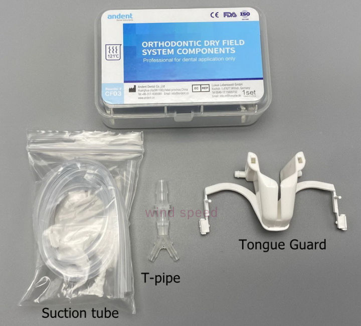Dental Nola Dry Field Mouth Opener Suction Tube T- Tongue Guard Cheek ...