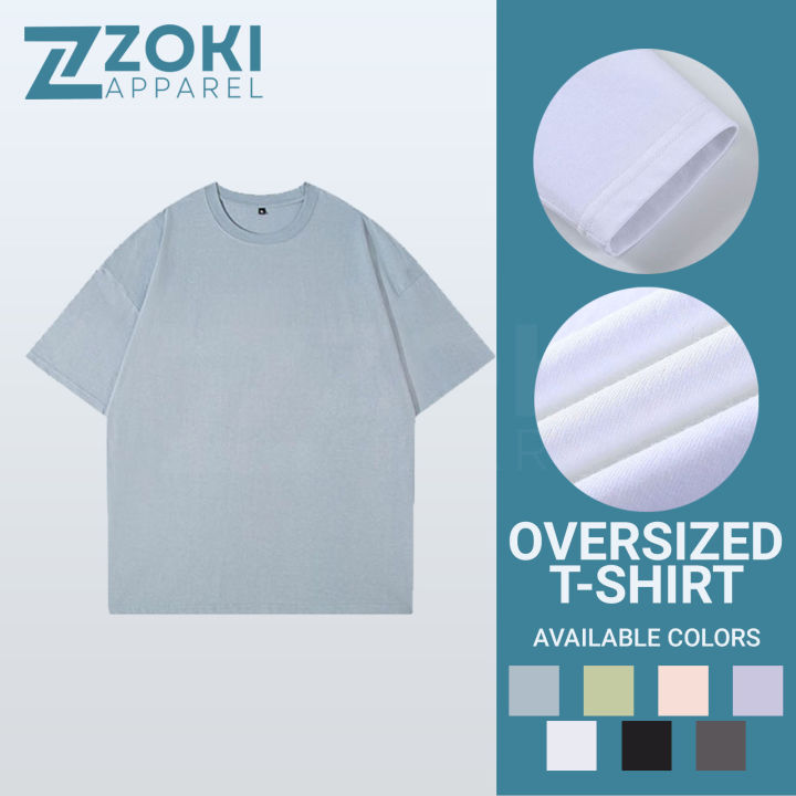 Zoki Oversized Shirt Unisex Korean Plain Men Women Baggy Plus Sized ...