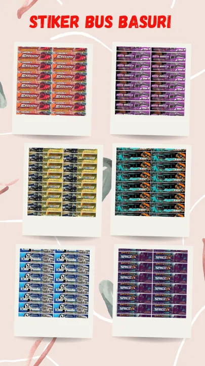 1 LEMBAR STIKER BUS BASURI ASLI ISI 20 STIKER | Lazada Indonesia
