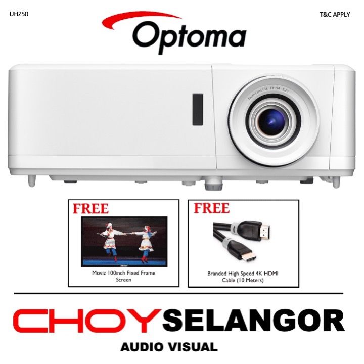 Optoma UHZ50 Smart 4K UHD Laser Home Projector | Lazada