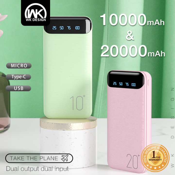 WK Design P161/P163 Original Powerbank 10000/20000mAh Digital Power ...