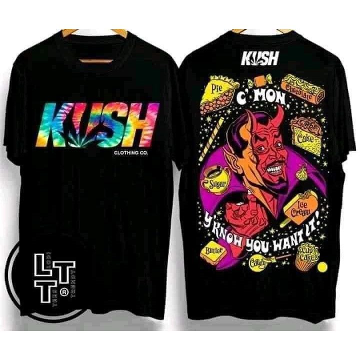 KUSH T-SHIRT COLORED FRONT&BACK DESIGN PRINT SIZE MENSHOTshirt | Lazada PH